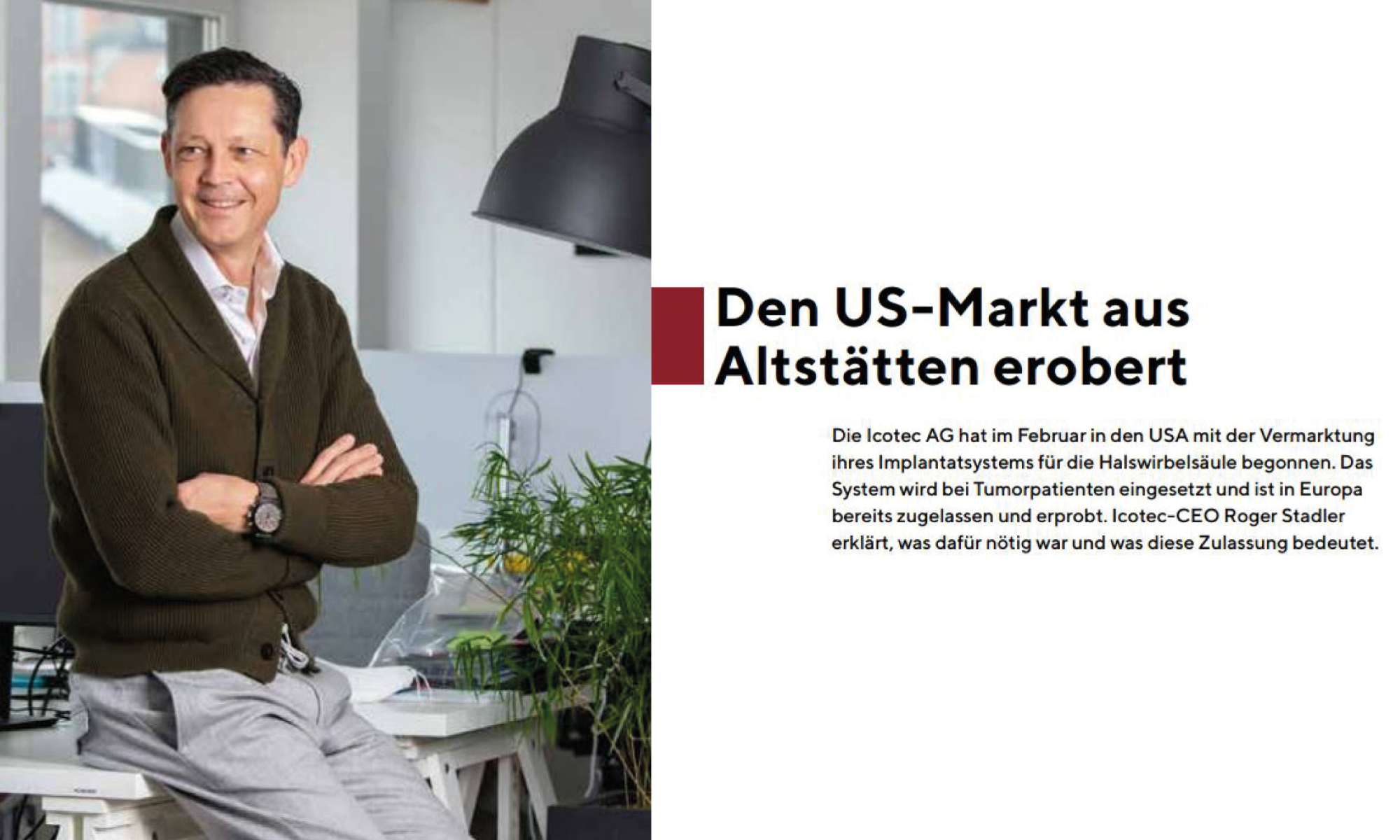 Den US-Markt aus Altstätten erobert | icotec